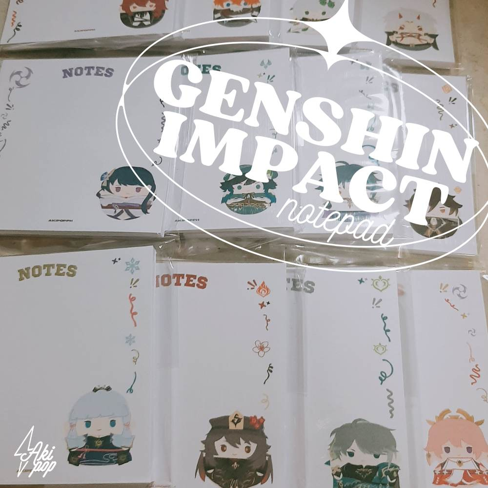 GENSHIN IMPACT Merch Notepad - Scaramouche Alhaitham Venti Xiao Zhongli ...