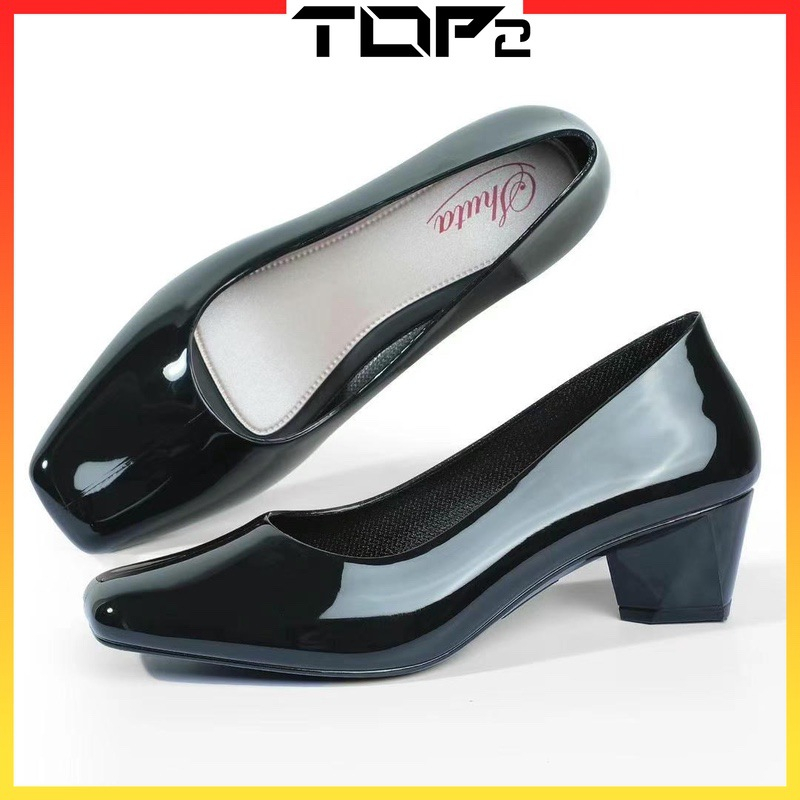 [TOP2] Shuta Ladies Korean Black High Heels Premium Shoes for school ...