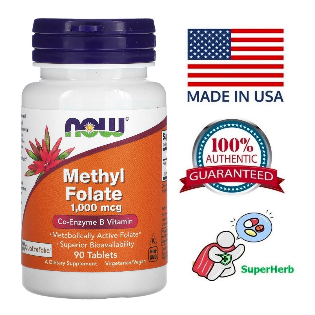 NOW Foods, Methyl Folate, 1,000 mcg, 90 Tablets | Shopee Philippines
