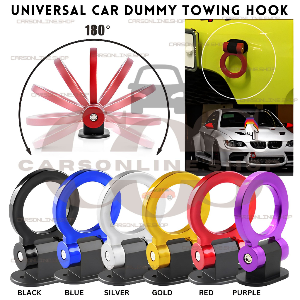 COS UNIVERSAL CAR DUMMY TOWING HOOK STICKER DECORATION FRONT AND REAR ...