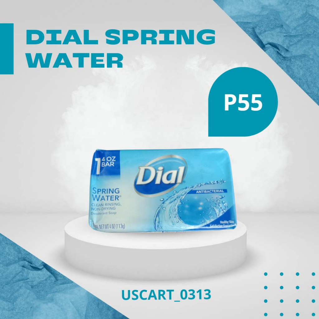 Original US-made Dial Spring Water Antibacterial Deodorant Bar Soap ...