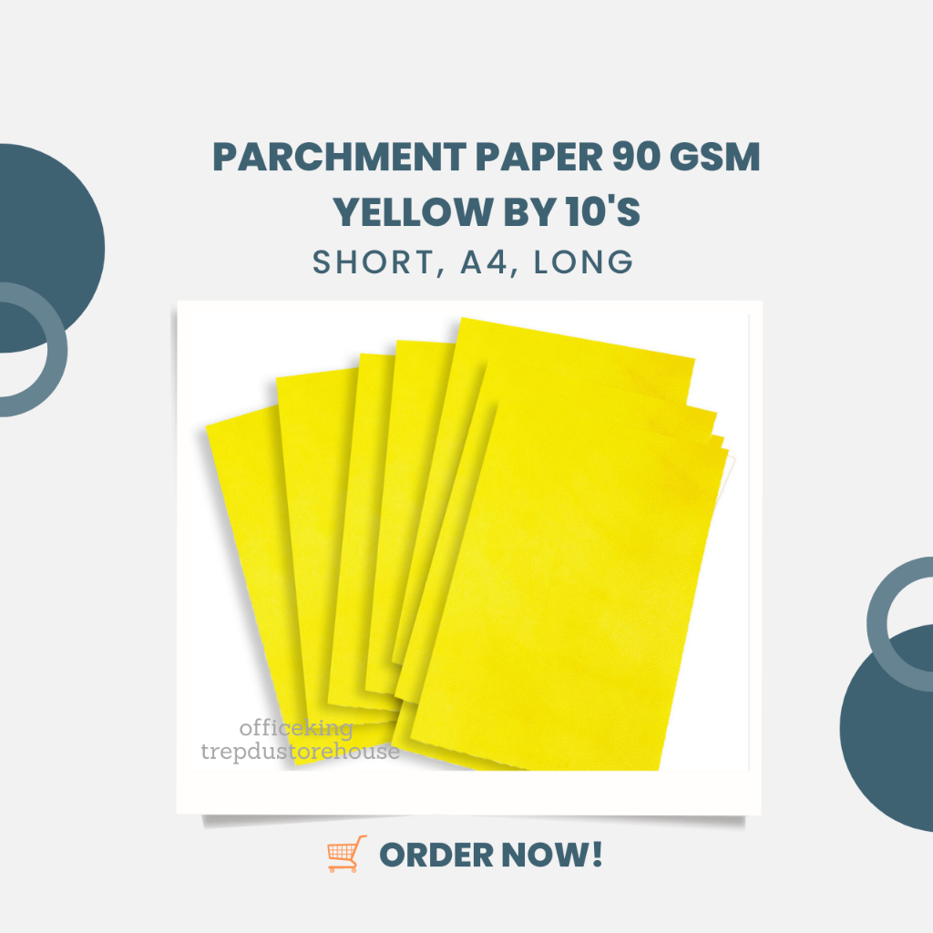 Parchment Paper Yellow 90gsm 10 sheets per pack | Shopee Philippines