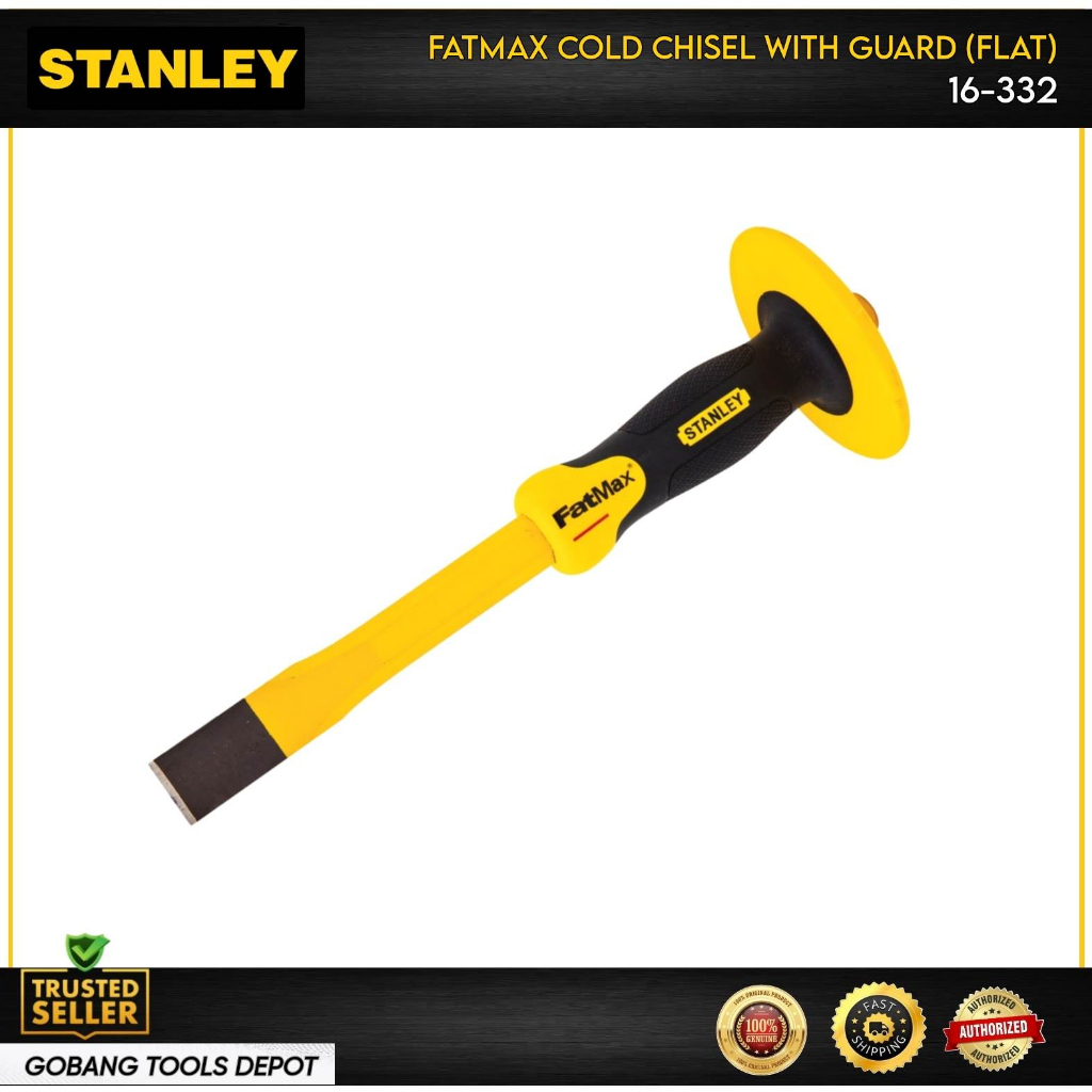 Stanley FatMax Concrete Chisel with Bi-Material HandGuard 3/4 X 12 ...