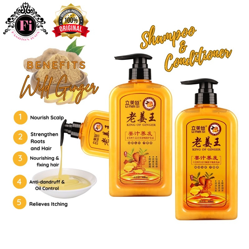 Ginger Hair Shampoo & Conditioner Fast Hair Grower | Shopee Philippines