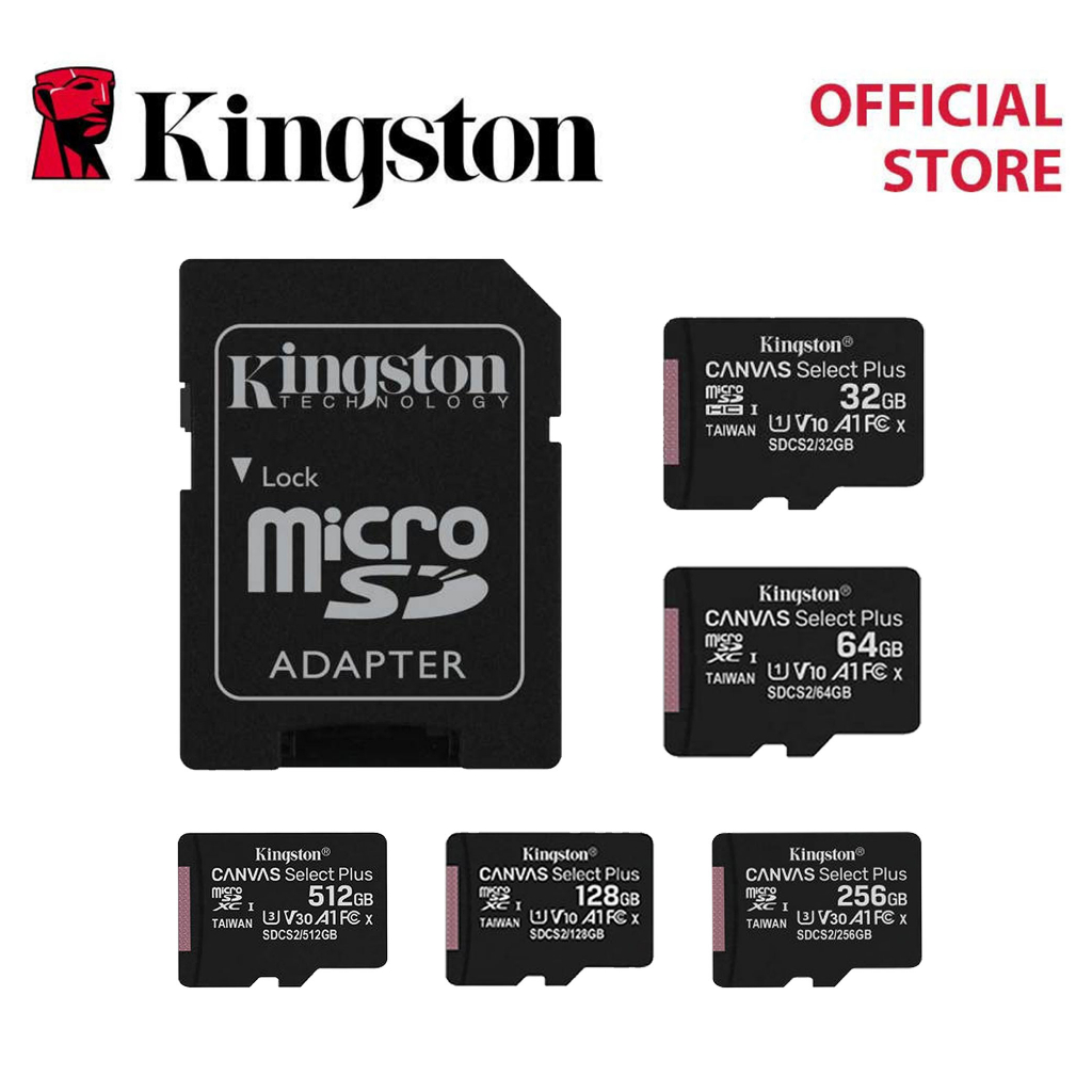 Kingston Canvas Select Plus SD Card 32GB/64GB/128GB MicroSDHC MicroSDXC ...