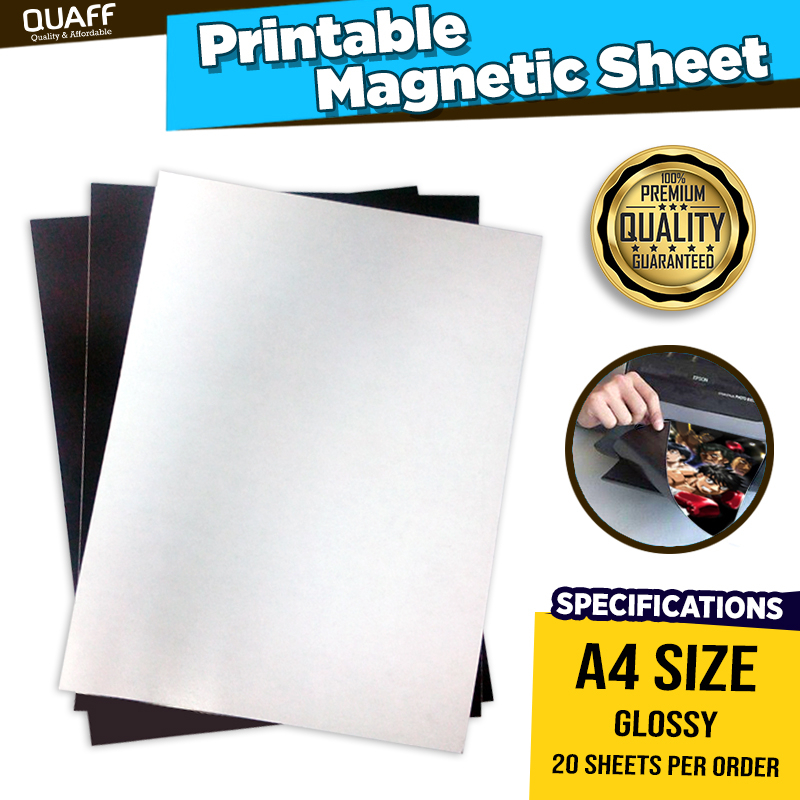 QUAFF Printable Magnetic Glossy Paper A4 - 20pcs per order | Shopee Philippines