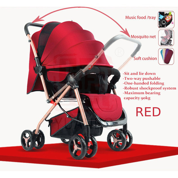 Yuanbo 3 in 1 Light Baby Stroller Foldable Strollers For Baby & Free ...