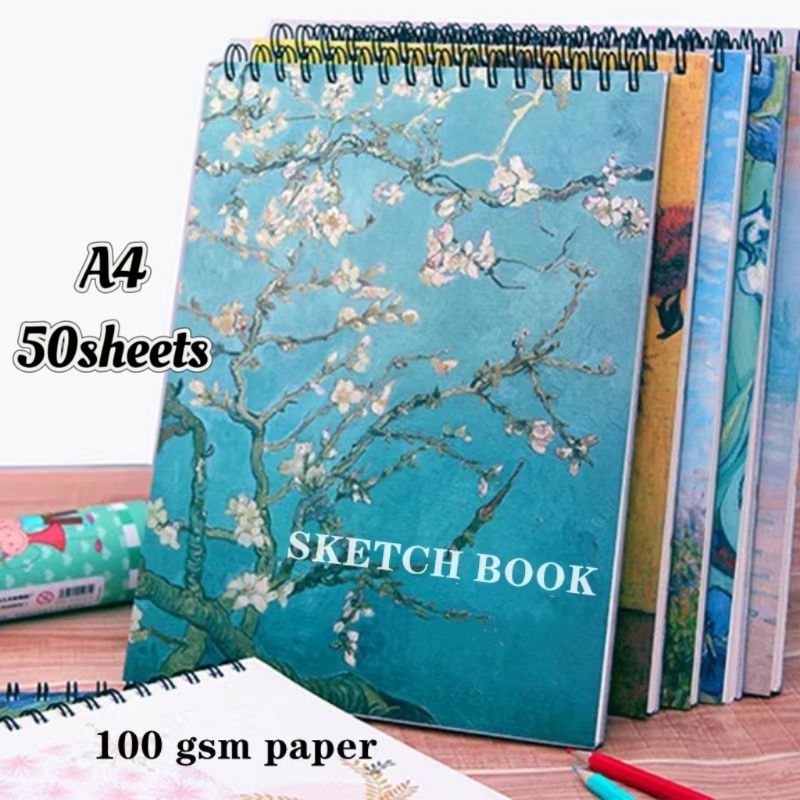 A4 Steno Van Gogh Sketch Pad / Van Gogh Sketch Book | Shopee Philippines