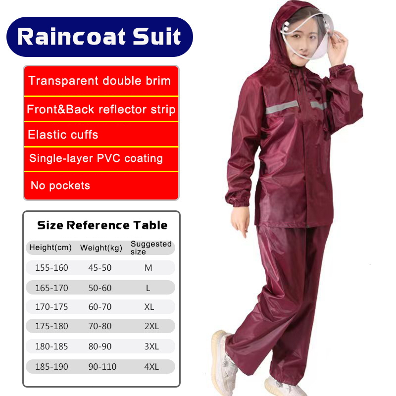 Reflective Raincoat Set Popular Raincoat Suit Waterproof Raincoat with ...