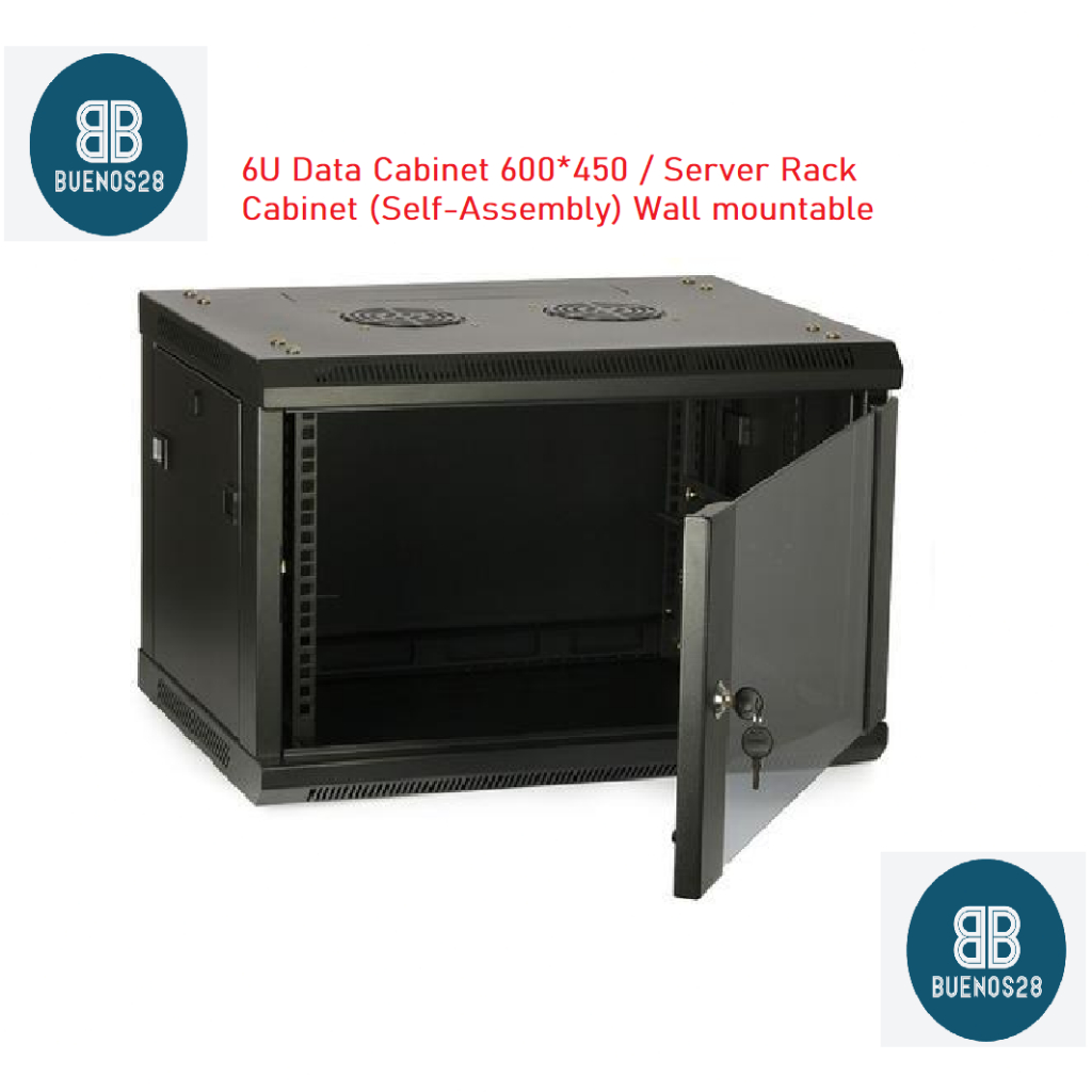 6U Data Cabinet 600*450*330 / Server Rack Cabinet (Self-Assembly) Wall ...