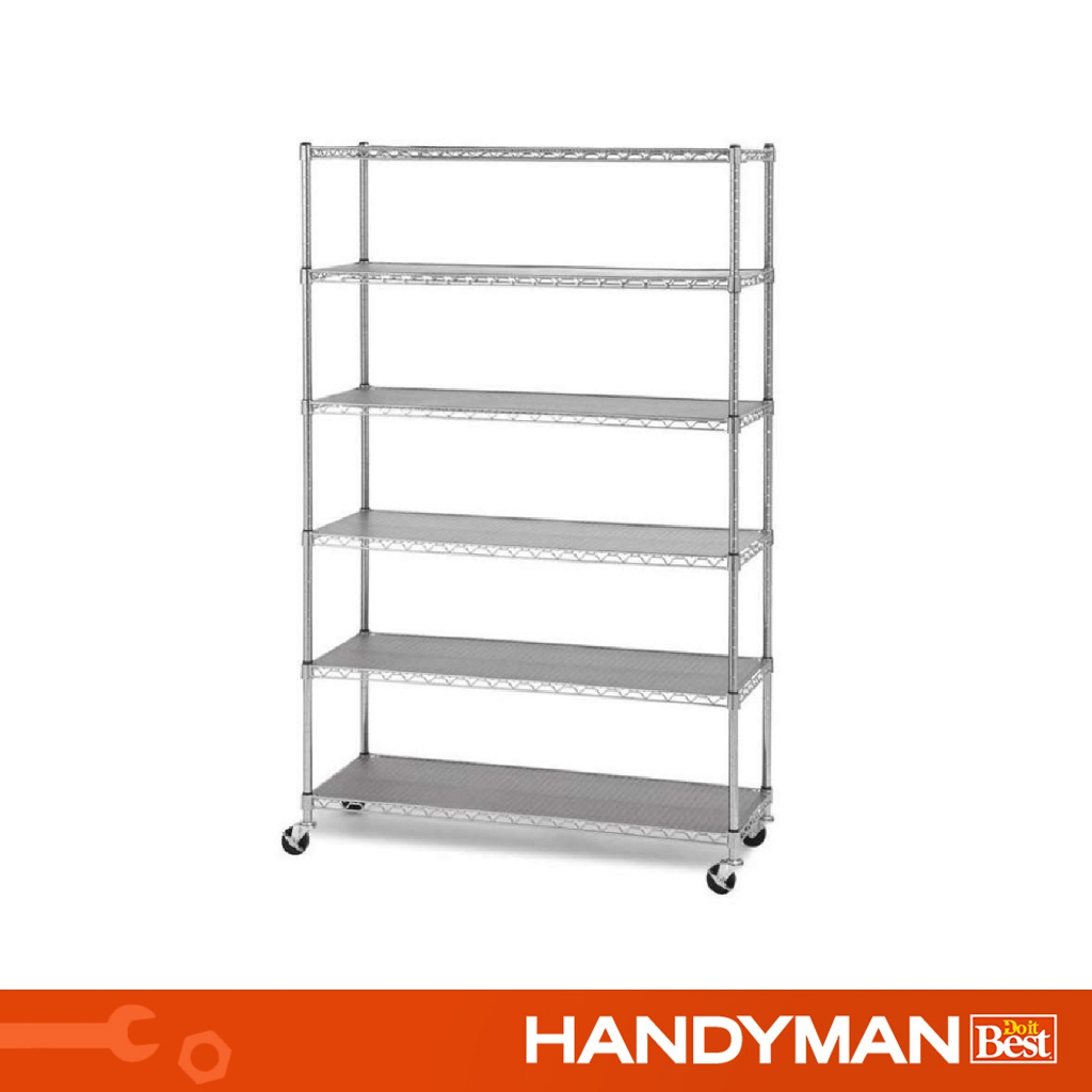 Seville Classics Heavy-Duty Industrial Shelving, 6-Layer (18496N ...