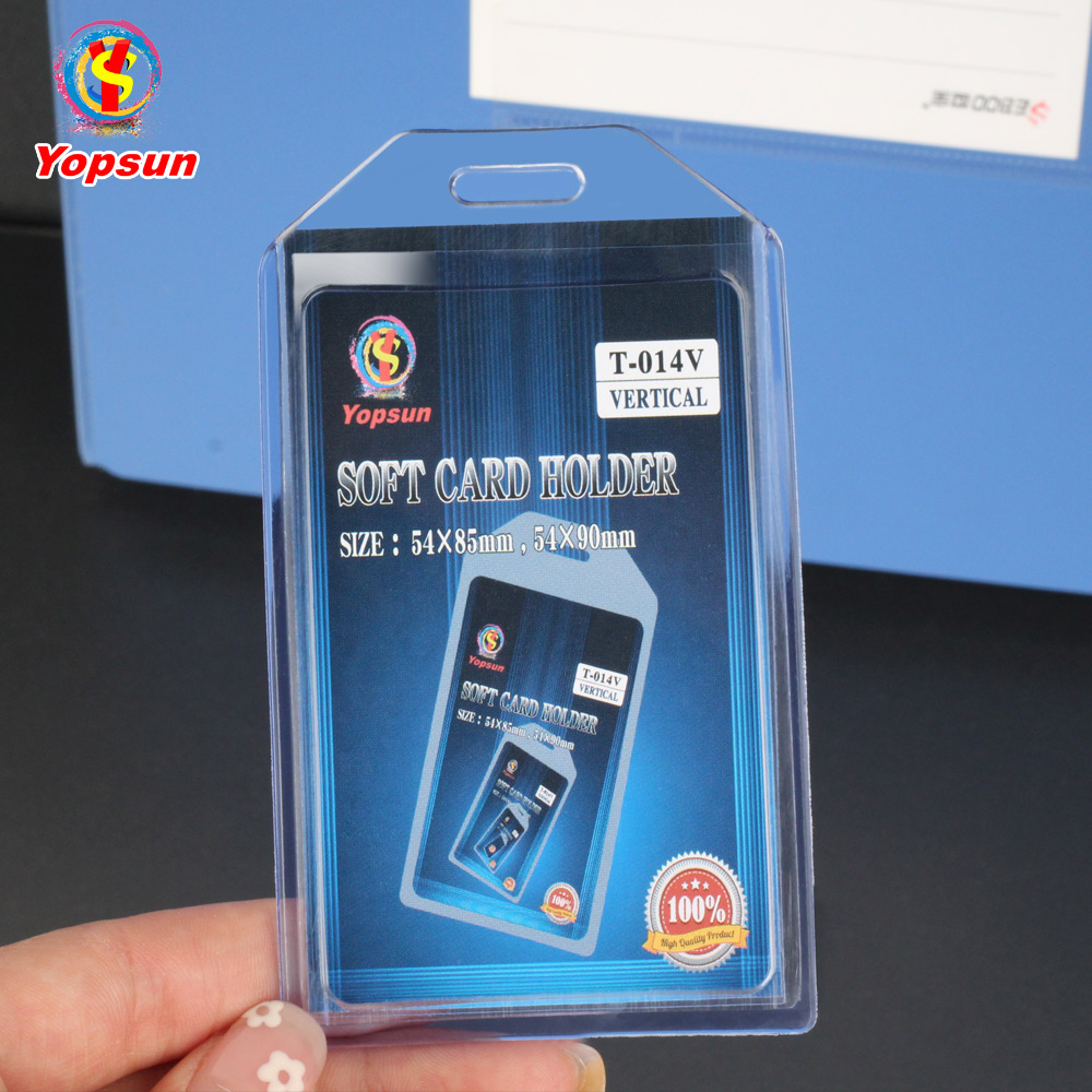 10pcs Soft ID Holder Vertical Name Tag 54*90mm ID Case T-014V Work Card ...