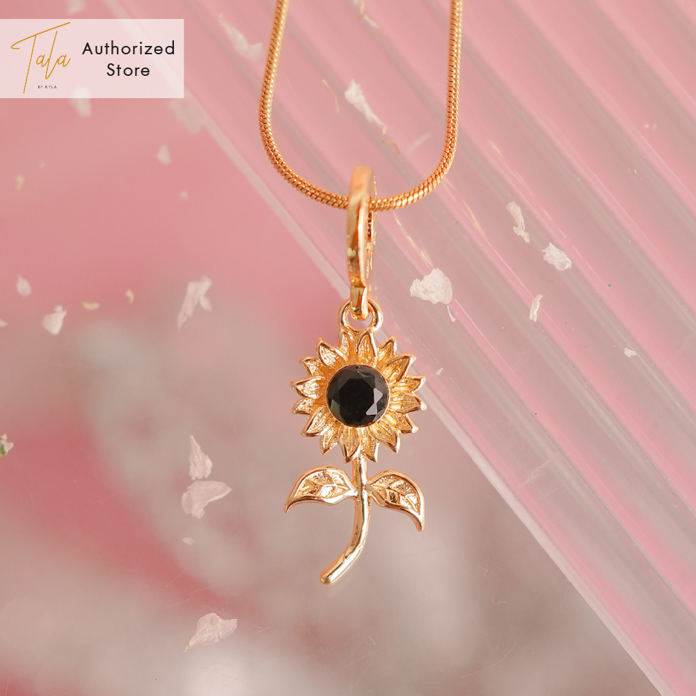 TALA by Kyla Cute Sunflower Flower Necklace with Tala Card Packaging ...