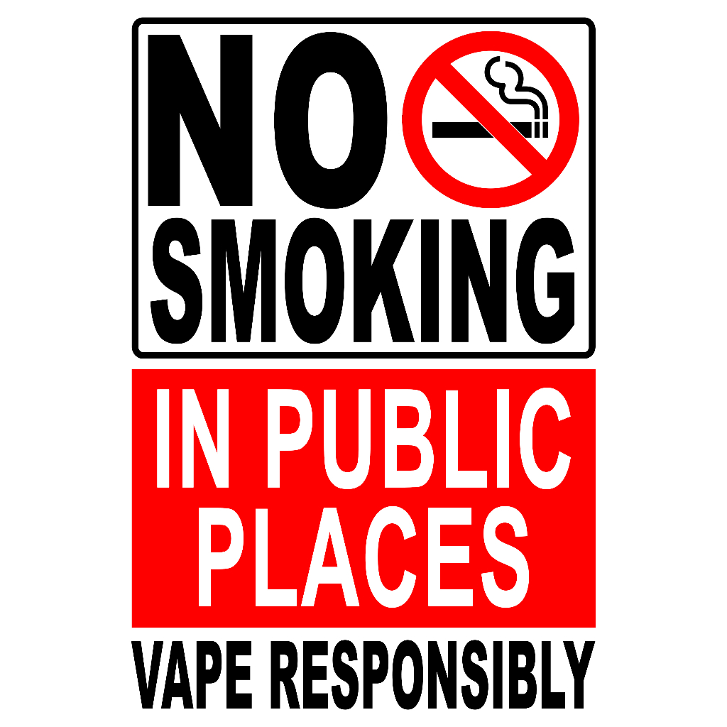 NO SMOKING IN PUBLIC PLACES SIGN PVC TYPE OR PLASTIC LAMINATED 250GSM ...