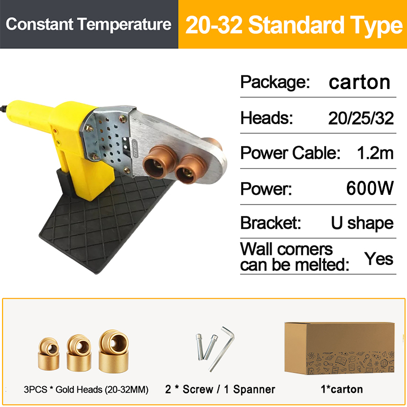 1000W PPR Heater / Fusion Machine With Mould Size 20, 25, 32,40,50 ...