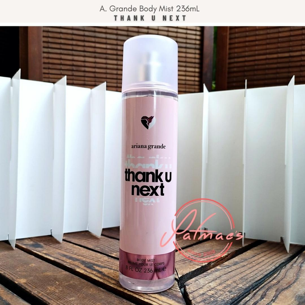 Thank u Next Body Mist by Ariana Grande for Women 236mL (sold each) | Shopee Philippines