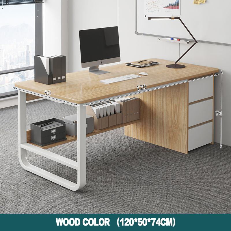 RAMEY Computer Desk With Drawer&Shelves Office Table Desktop Study Desk ...