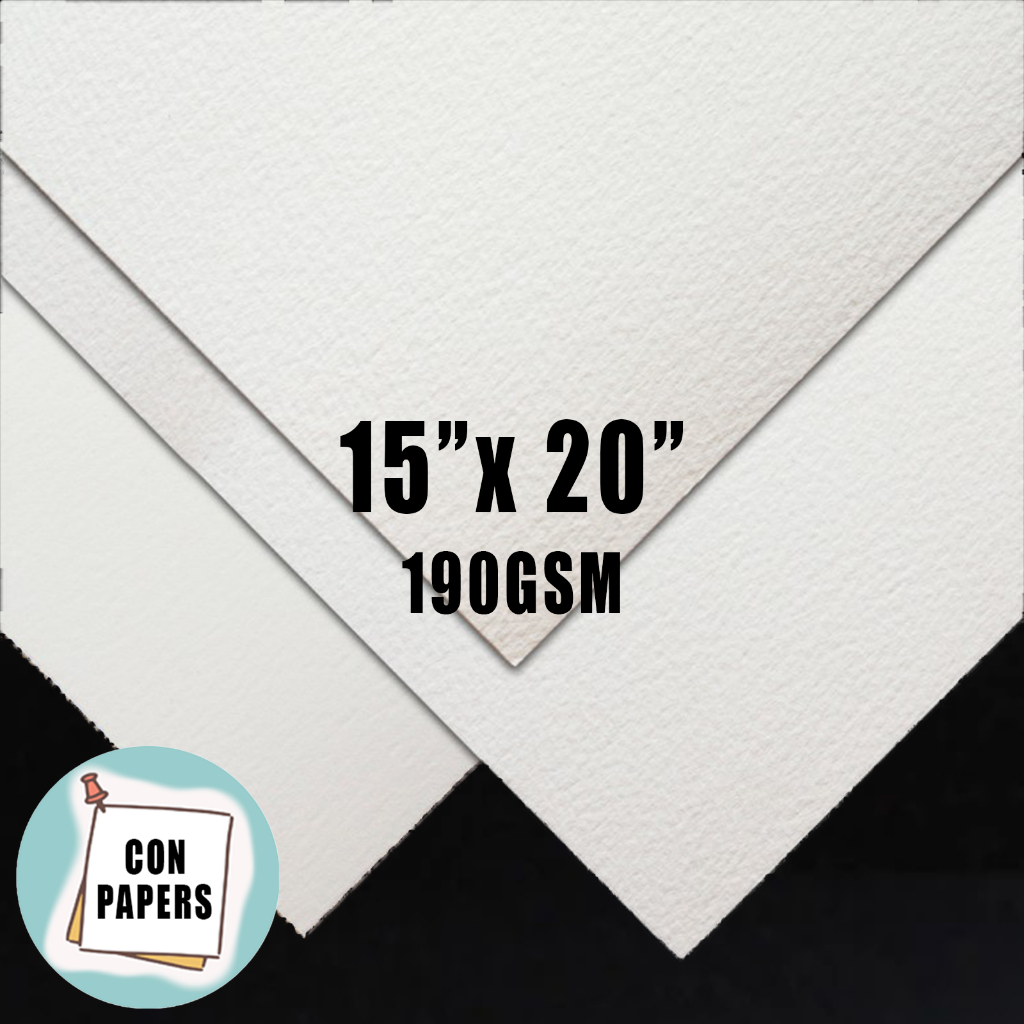 Watercolor Paper 15"x20" 190gsm Rolled/Tube Off White/Beige (3pcs ...