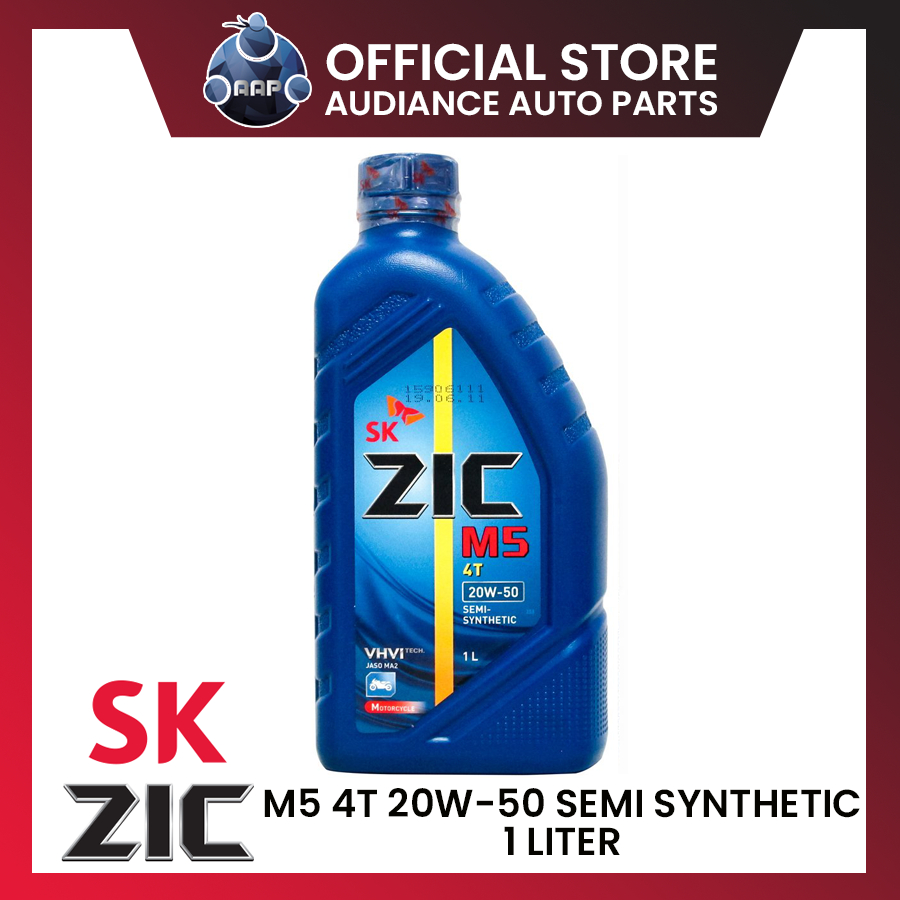ORIGINAL SK ZIC M5 4T 20W-50 SEMI-SYNTHETIC - 1 Liter | Shopee Philippines