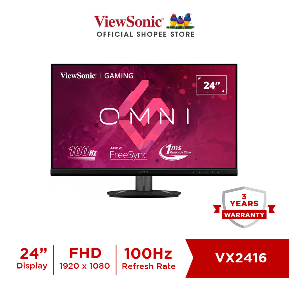 ViewSonic VX2416 24" FHD 1920 x 1080 100Hz LED 1ms IPS Technology AMD ...