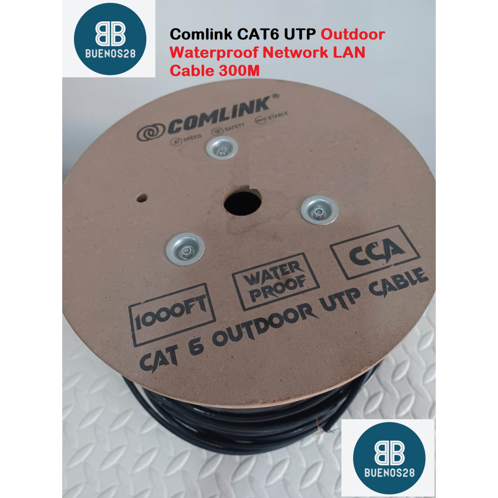 Comlink CAT6 UTP outdoor waterproof network LAN cable 300M | Shopee ...