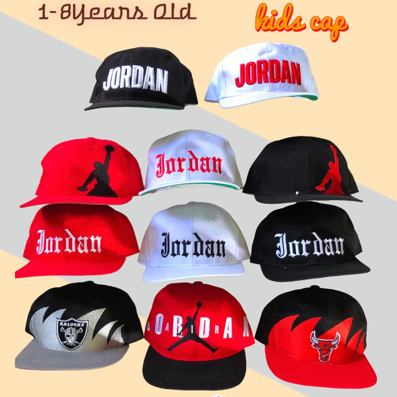 Cap for kids/ kids cap jordan/raiders/losanageles | Shopee Philippines