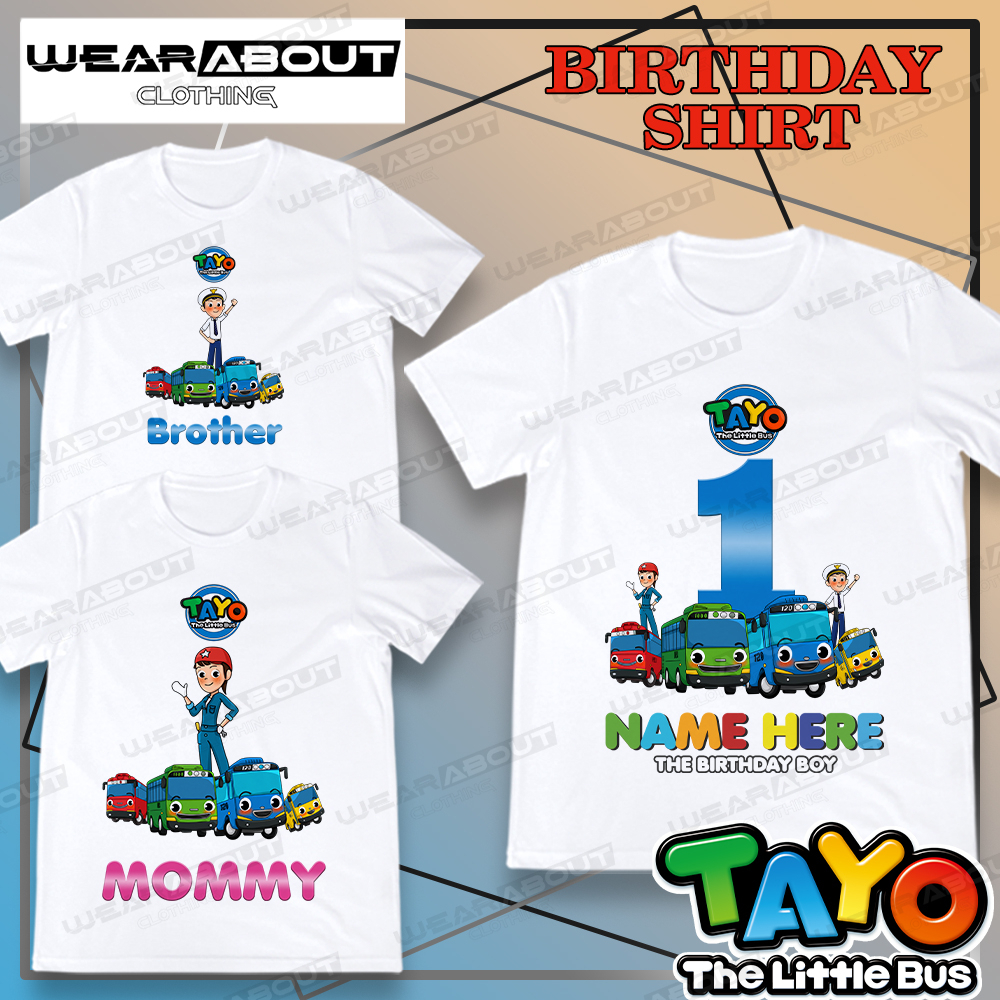 FREE NAME Tayo Birthday Shirt I Tayo The Little Bus Birthday Shirt for ...