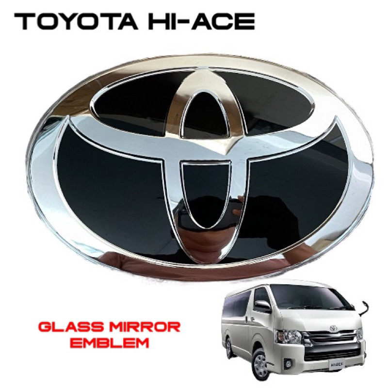 toyota hiace new glass mirror emblem logo high quality hi-ace grandia ...