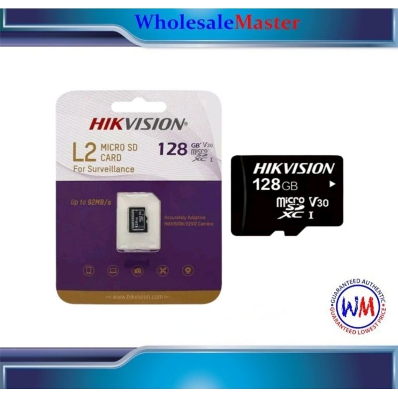 Hikvision L2 Series Video Surveillance 128GB MicroSD (TF) Card HS-TF-L2/128G | Shopee Philippines