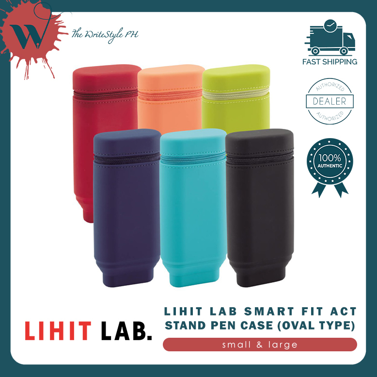 Lihit Lab Smart Fit Act (Oval Type) Stand Pen Case (Small & Large ...