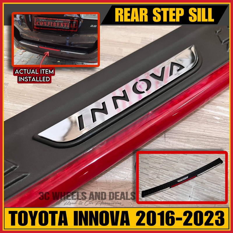 TOYOTA INNOVA 2016-2024 REAR STEP SILL WITH REFLECTOR | Shopee Philippines