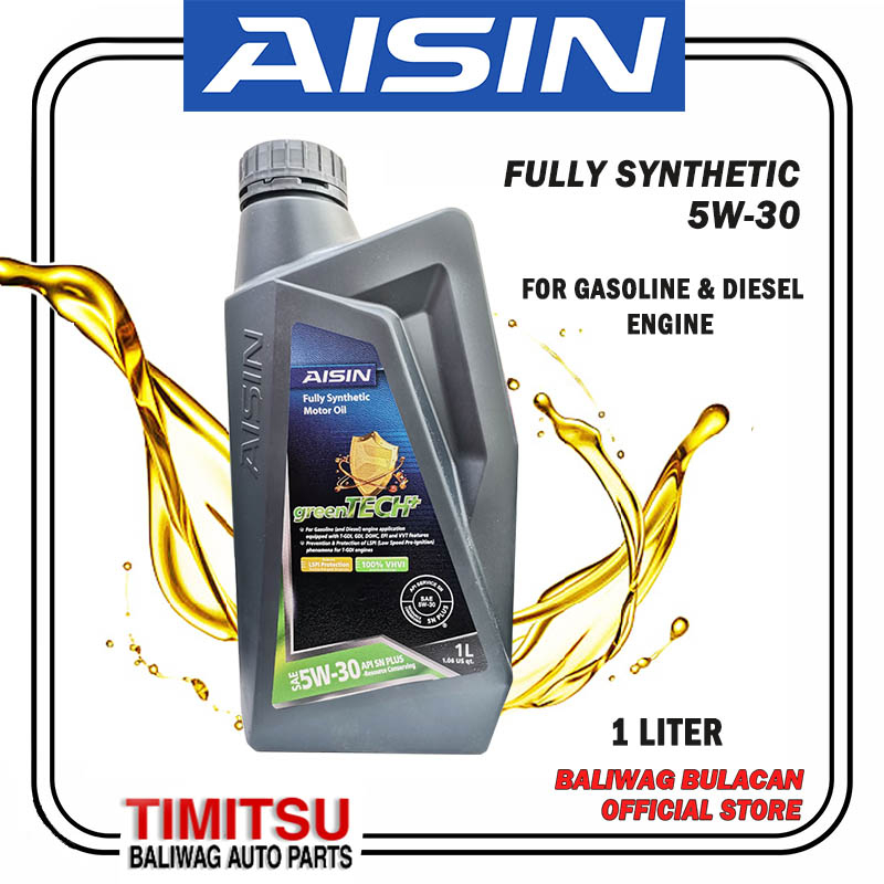 AISIN FULLY SYNTHETIC SAE 5W-30 ENGINE OIL 1L FOR GASOLINE AND DIESEL ENGINE | Shopee Philippines