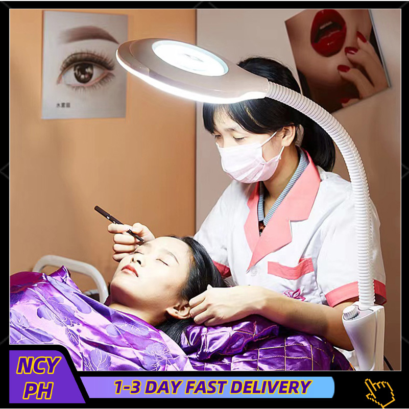 8X LED Facial Light Stand Facial Magnifying Lamp Beauty Lamp Floor Lamp ...