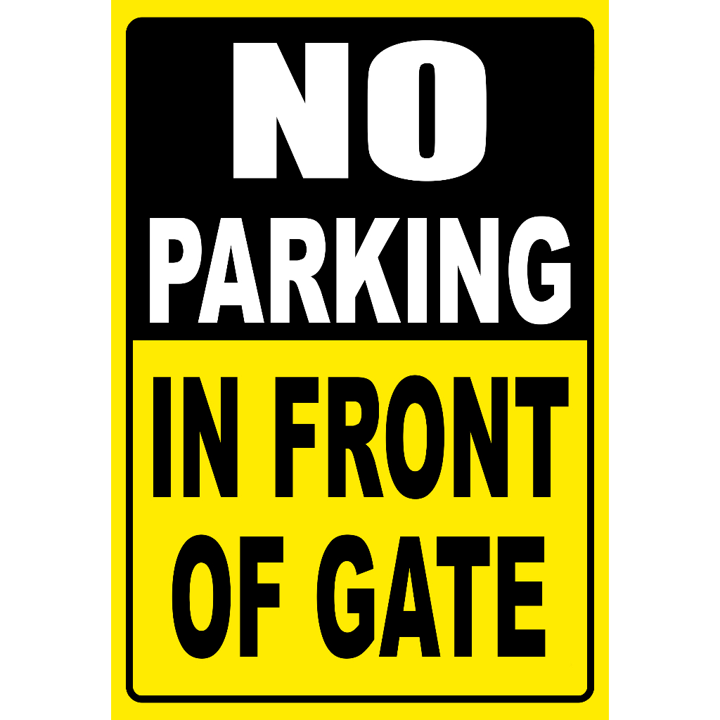 No Parking Sign Bawal Pumarada DONT BLOCK THE DRIVEWAY SIGN PVC Type or ...