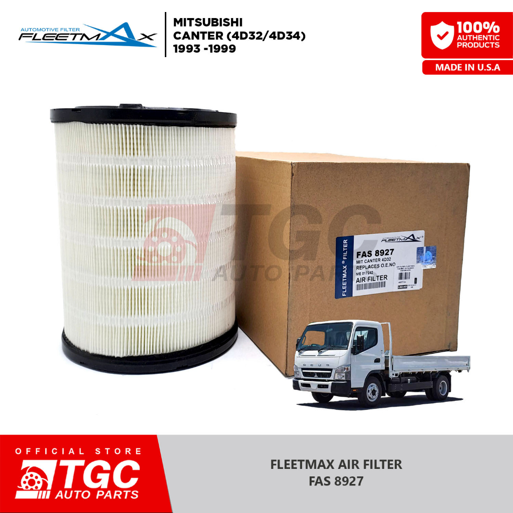 Fleetmax Air Filter / Air Cleaner MITSUBISHI CANTER (4D32/4D34) 1993 ...
