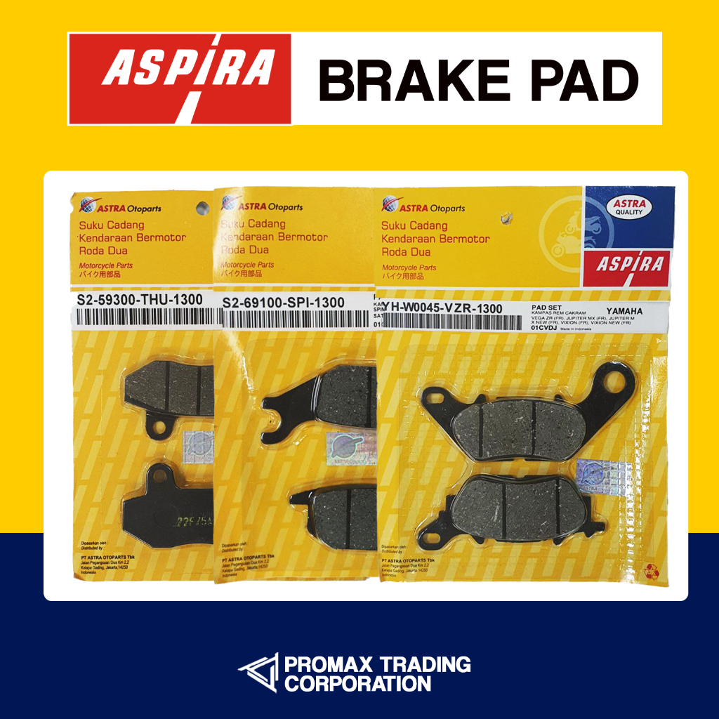 [FOR SUZUKI MOTORCYCLES] ASPIRA (Astra Otoparts) Brake Pad Raider 150 ...