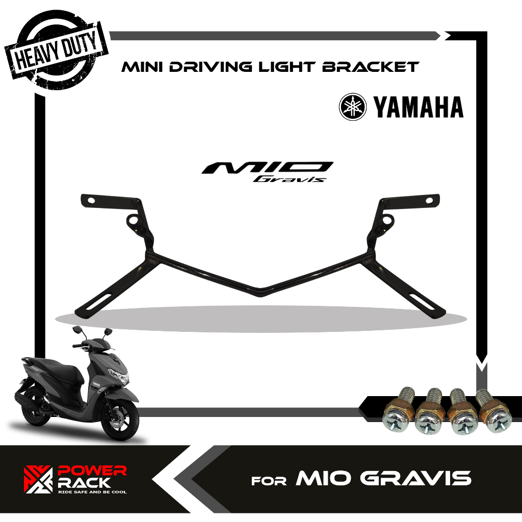 POWER RACK PH YAMAHA MIO GRAVIS MINI DRIVING LIGHT BRACKET HIGH QUALITY ...