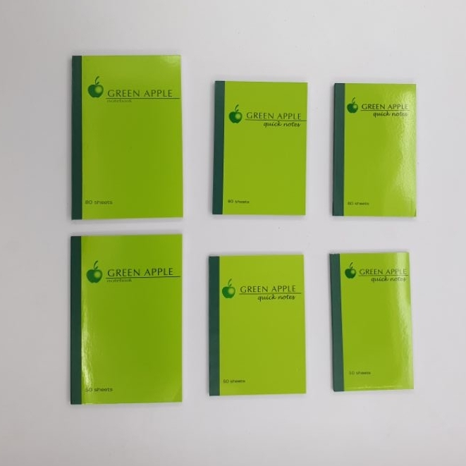Green Apple Padded Notebooks (Quick Notes) | Shopee Philippines