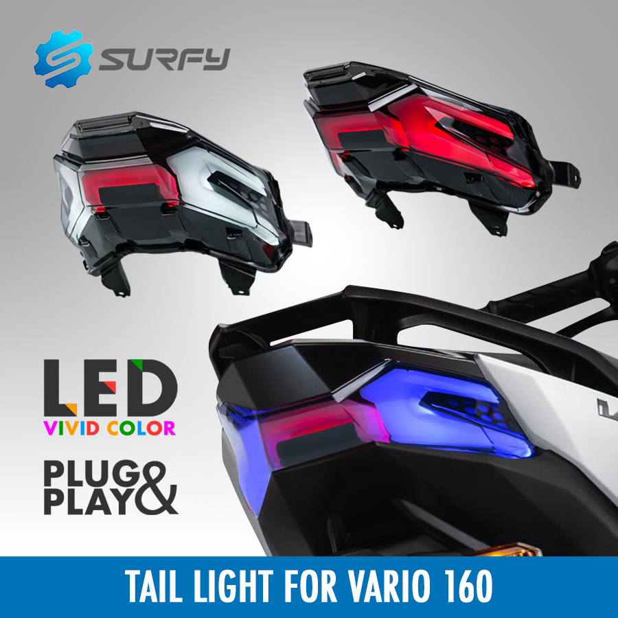 Honda Click160 Tail Light LED Vivid Color Smoke Lens Plug And Play ...