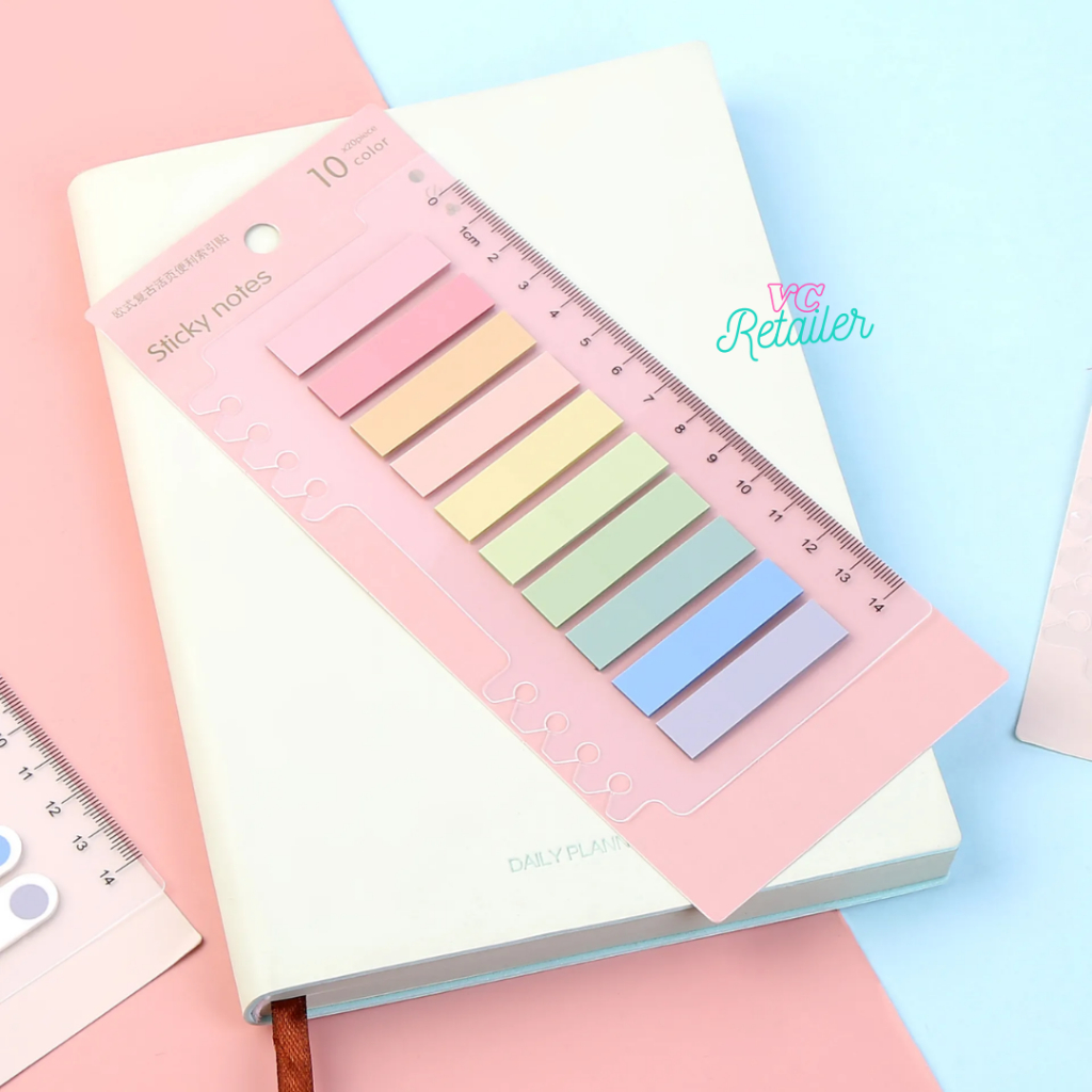 200Pcs sticky notes with ruler for binders | Shopee Philippines