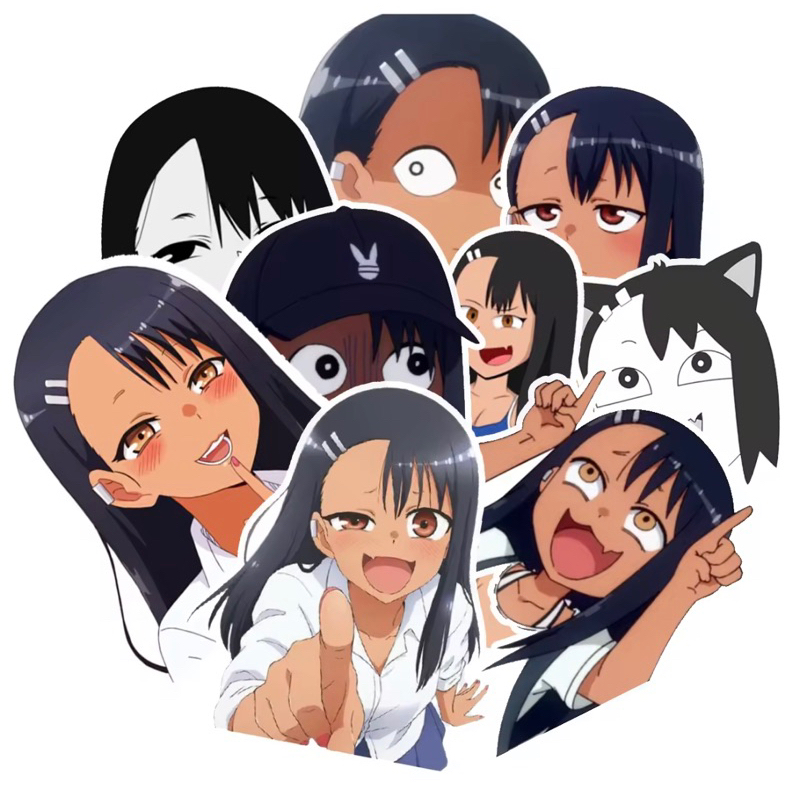 Don't Toy With Me, Miss Nagatoro Anime Sticker Pack (30pcs) | Shopee ...