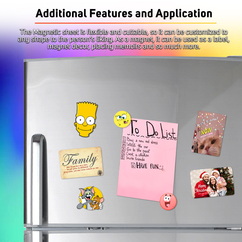 (10pcs) QUAFF Magnetic Sheet with Adhesive & Non-adhesive ATM Size for DIY Ref Magnet (86x54mm ...