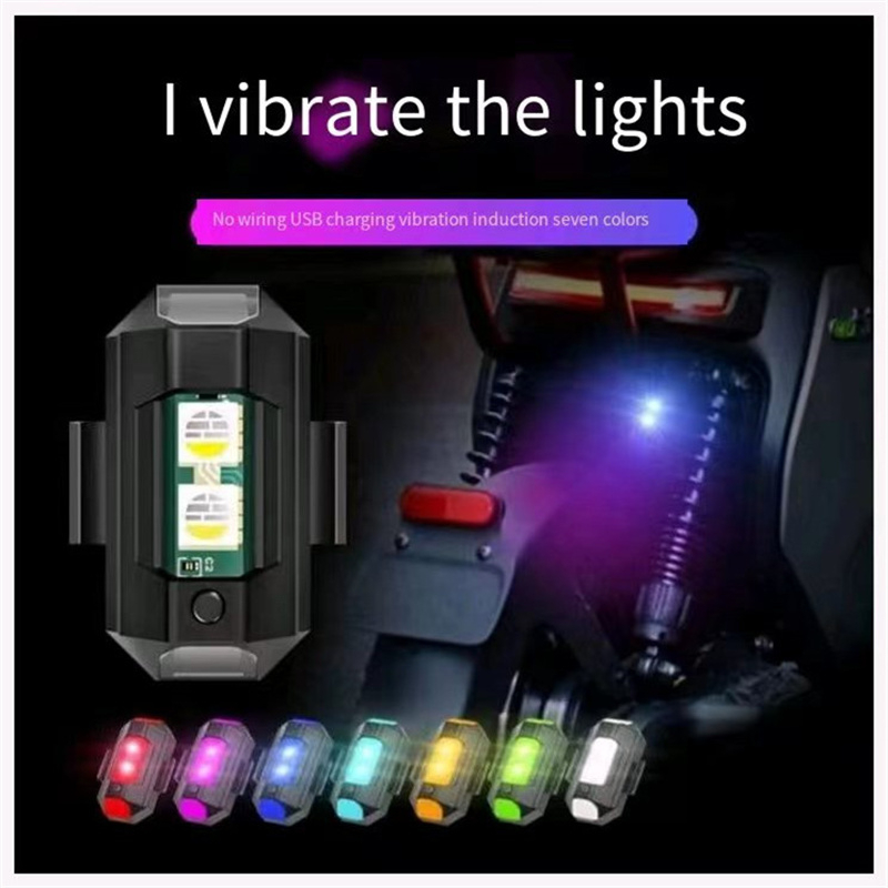 motorcycle bikes Rechargeable flashing lights modified drones aircraft lights night flight ...