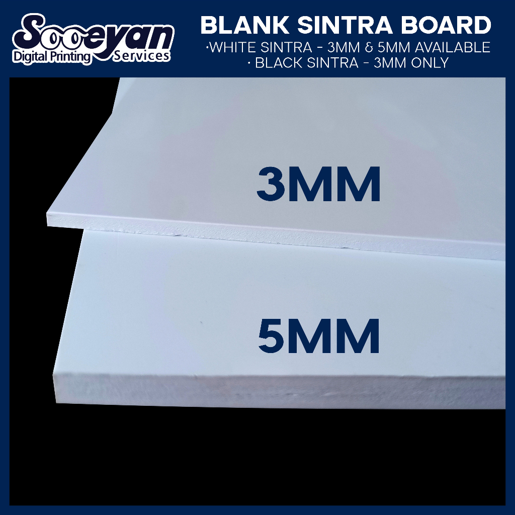 Sintra board (cut into 4 pcs ) Thickness: 3mm and 5mm Size: 2x4ft value ...