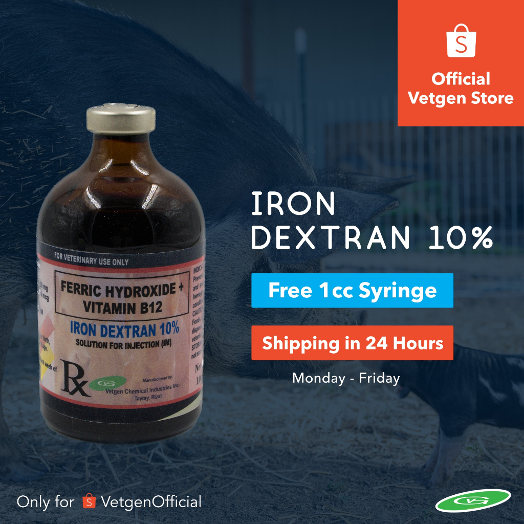 Iron Dextran for Animals | Injectable | Vet Product | 100ml | Vetgen ...
