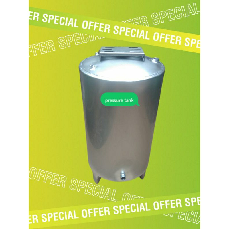 21 GALLONS PRESSURE TANK PURE STAINLESS 304 1.2MM W/BASE | Shopee ...