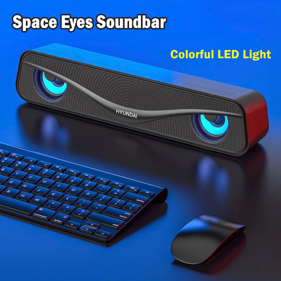 Space Eye Speaker Soundbar Colorful LED Light Desktop Multimedia ...