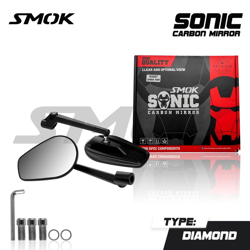 SMOK Sonic Carbon Mirror Universal Side Mirror / Diamond / Round Side ...