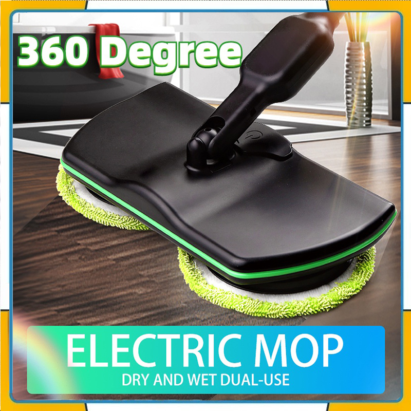 360 Degree Rotation Rechargeable Cordless Floor Cleaner Scrubber ...
