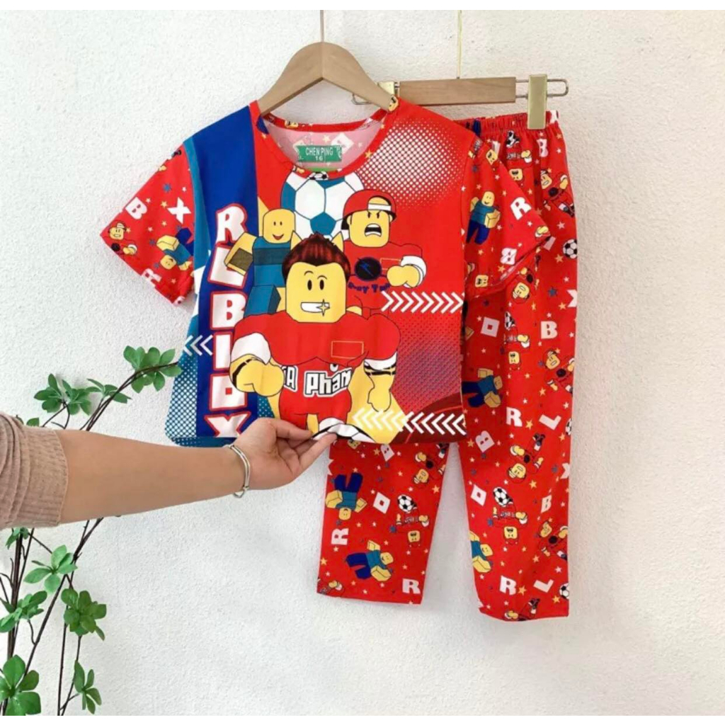 Roblox terno pajama for kids sleepwear | Shopee Philippines